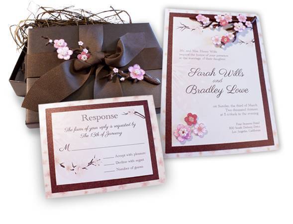 Music Box Invites - Sweet Violet Bride