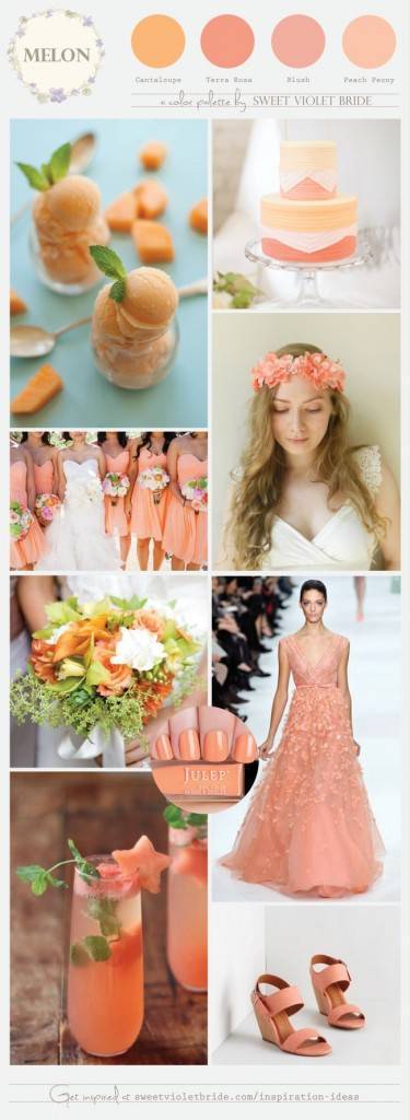 Wedding Color Palette: Melon - Sweet Violet Bride