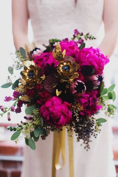Fuchsia Bouquets to Brighten Your Day! - Sweet Violet Bride