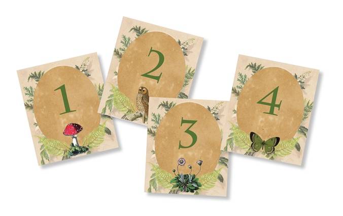 Woodland Table Numbers: Free Wedding Printable - Sweet Violet Bride