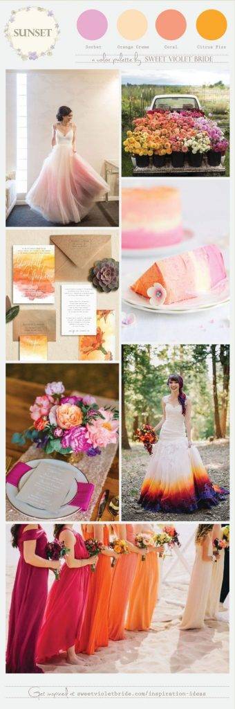 Wedding Color Palette: Sunset - Sweet Violet Bride